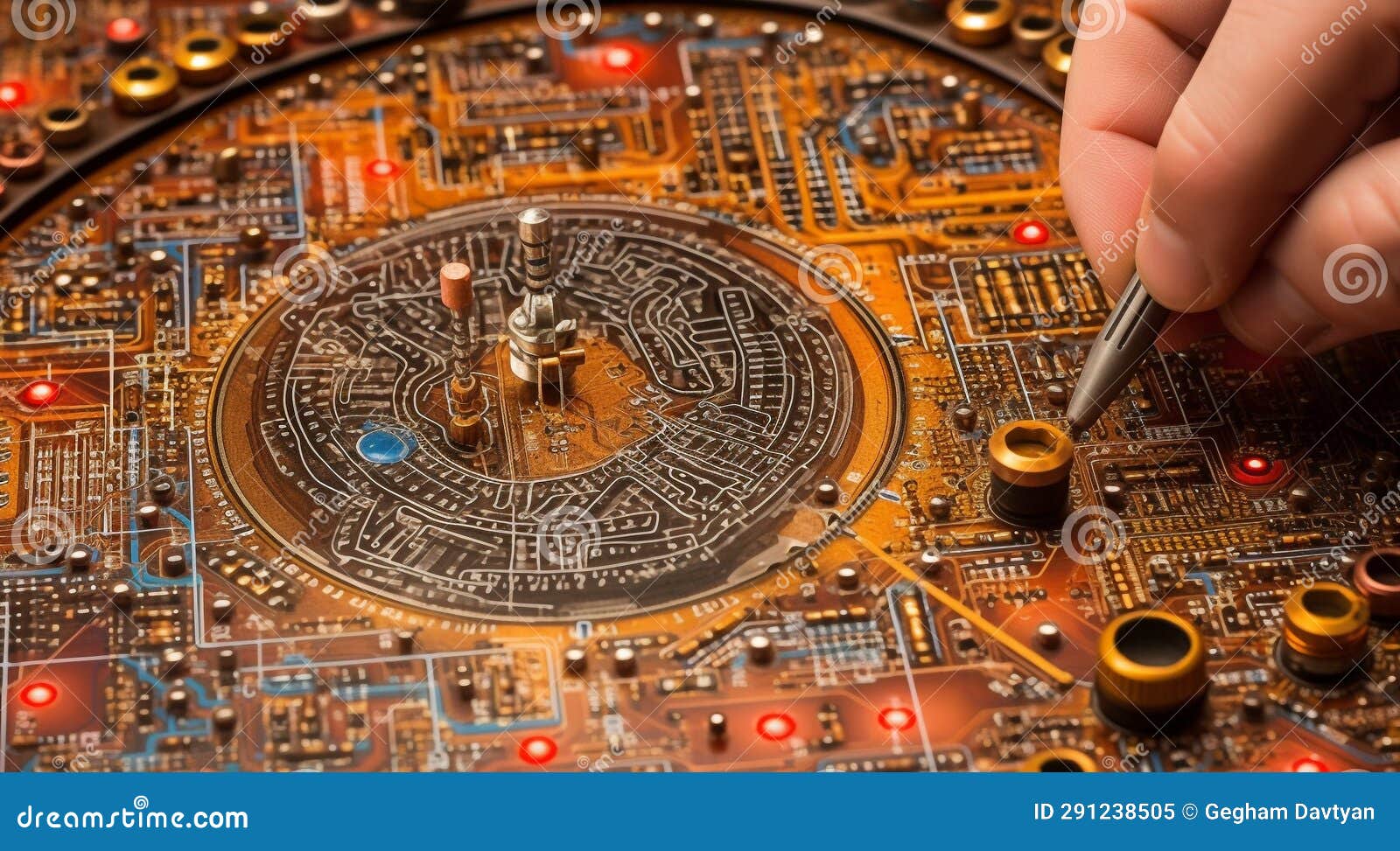 Hands Fixing Computer Board, Computer Board Close-up, Person Fixing ...