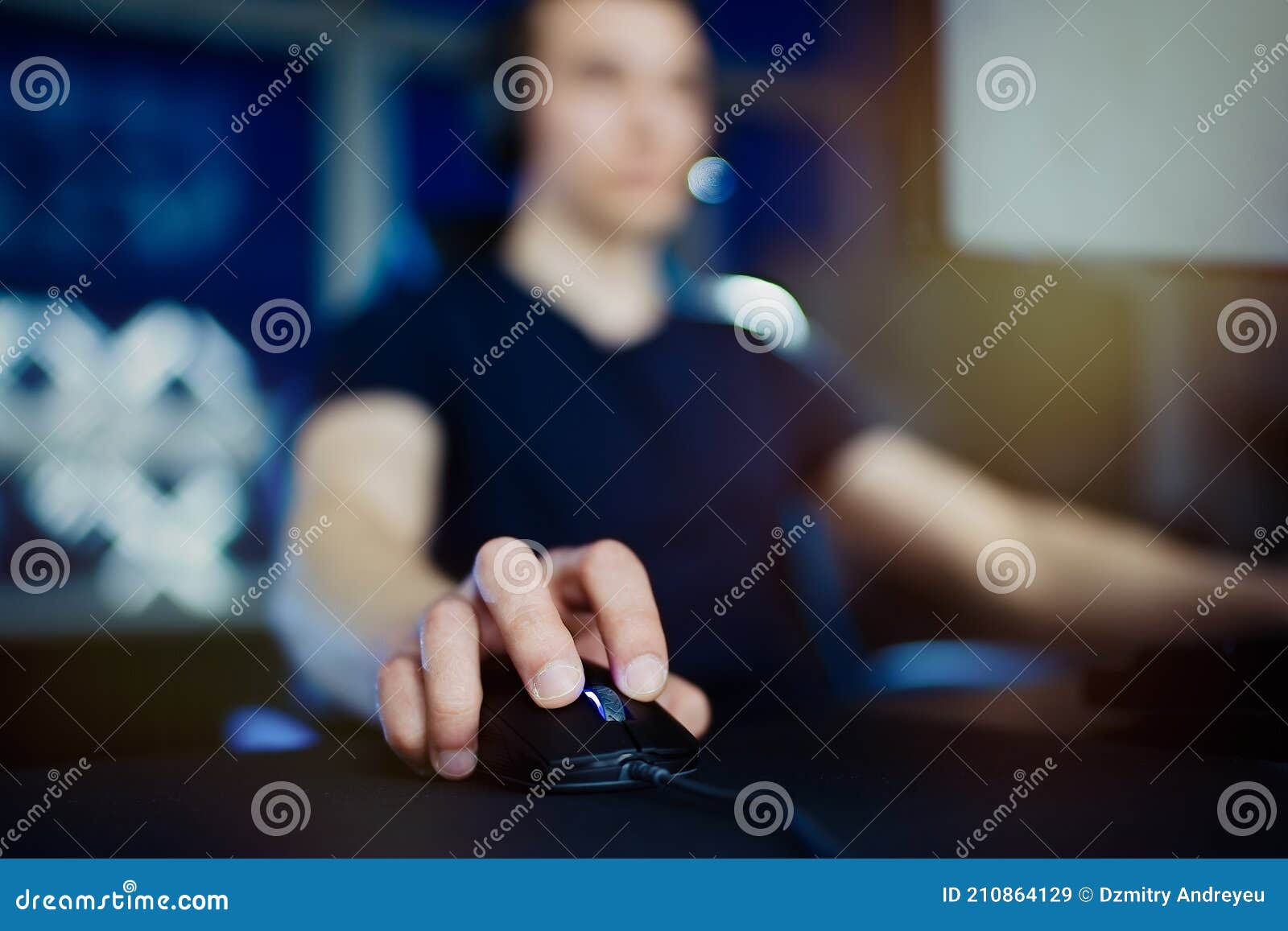 Hands Gamer Playing in the Video Game Using Keyboard and Mouse Stock ...