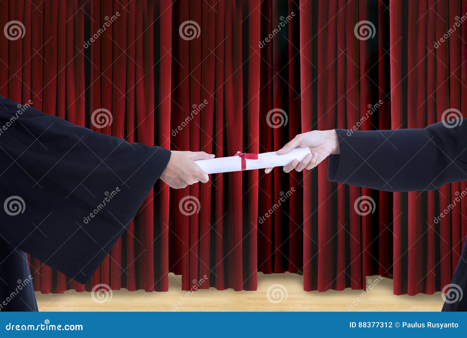 Close-up Hands Giving Certificate on Graduation Day Stock Photo - Image ...