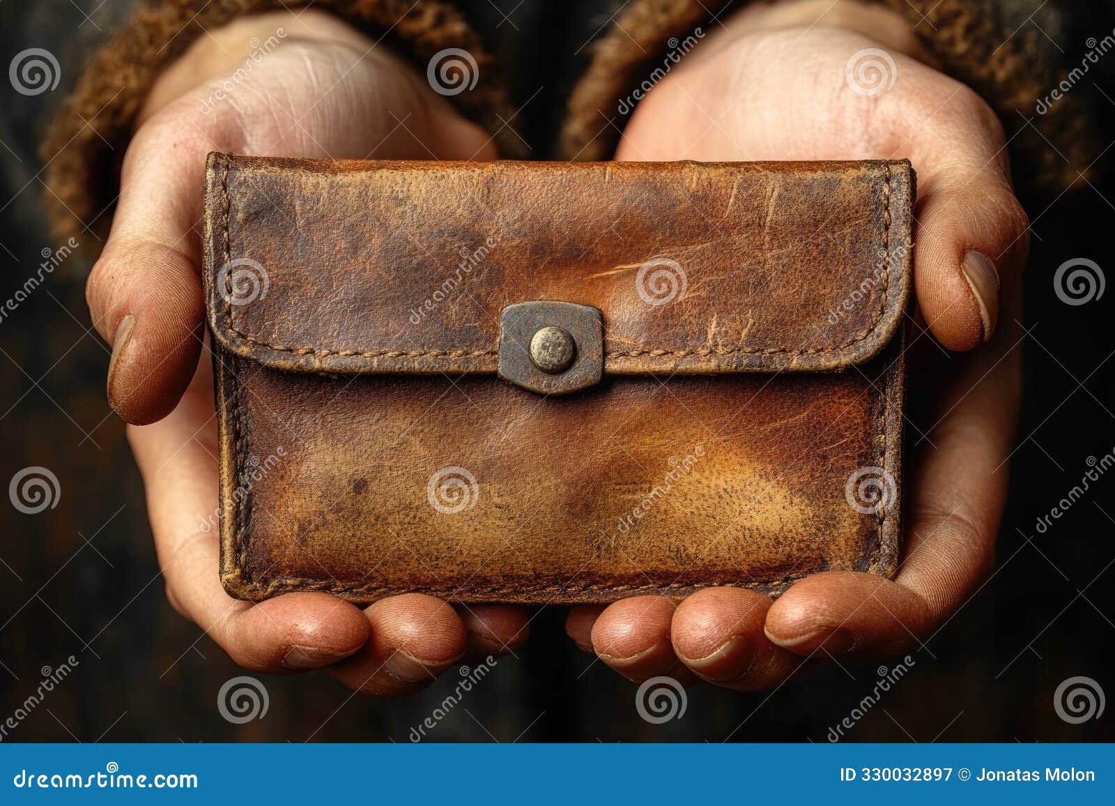 Close-Up of Hands Holding an Empty Wallet: a Visual Symbol of Financial ...