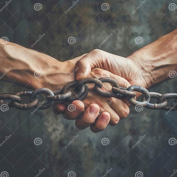 A Close-up of Hands Interlocking Like a Chain, Symbolizing Unbreakable ...
