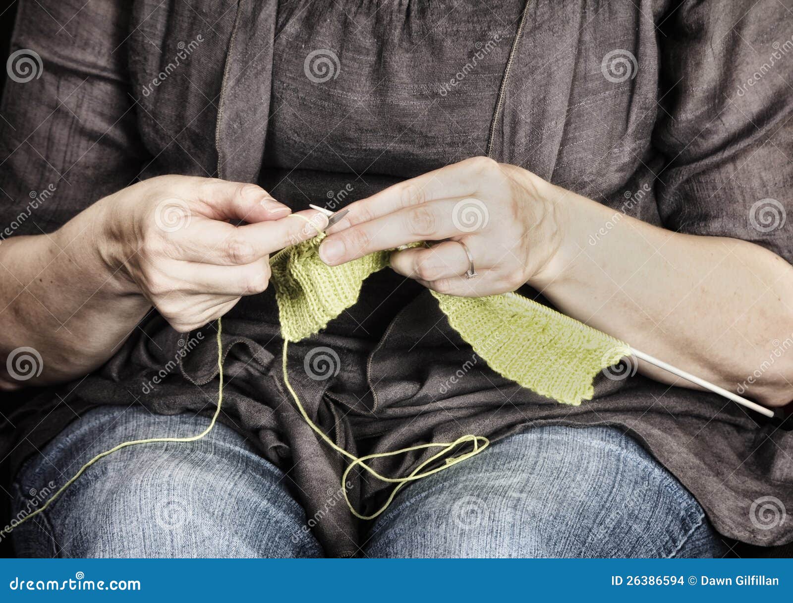Close up of hands knitting stock photo. Image of creating - 26386594