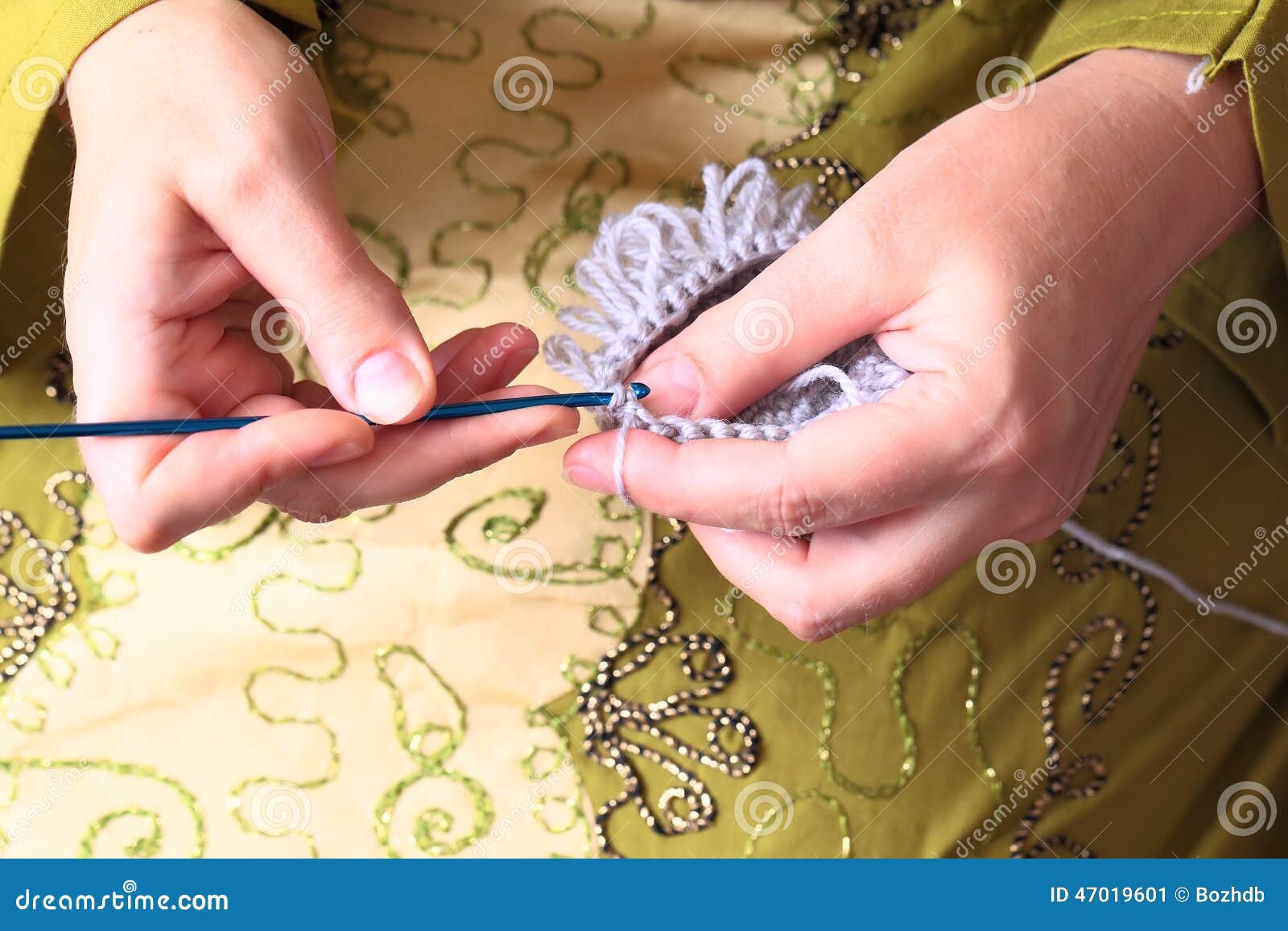 Close-up of hands knitting stock image. Image of pattern - 47019601