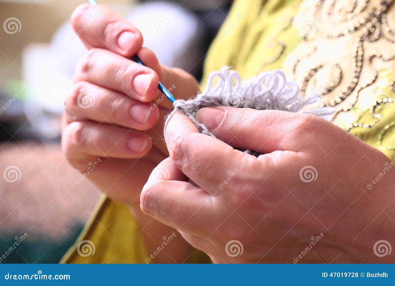 Close-up of hands knitting stock photo. Image of burgundy - 47019728