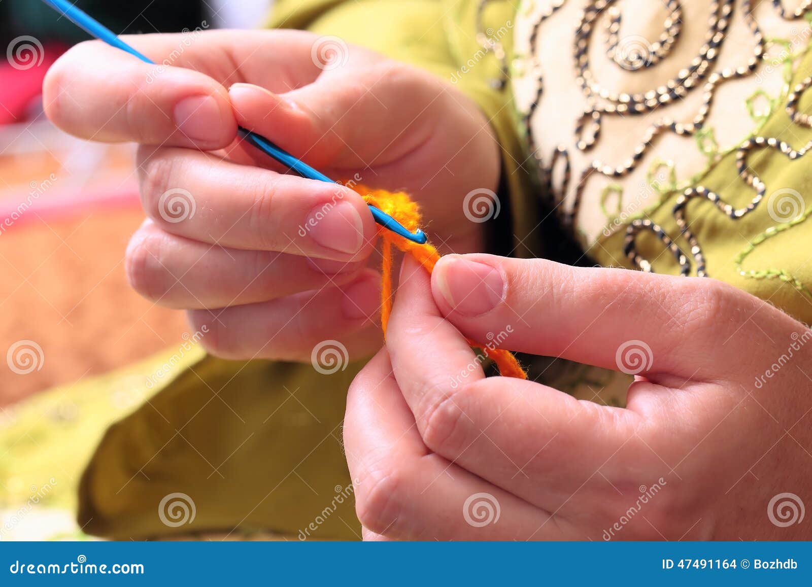 Close-up of hands knitting stock photo. Image of handiwork - 47491164