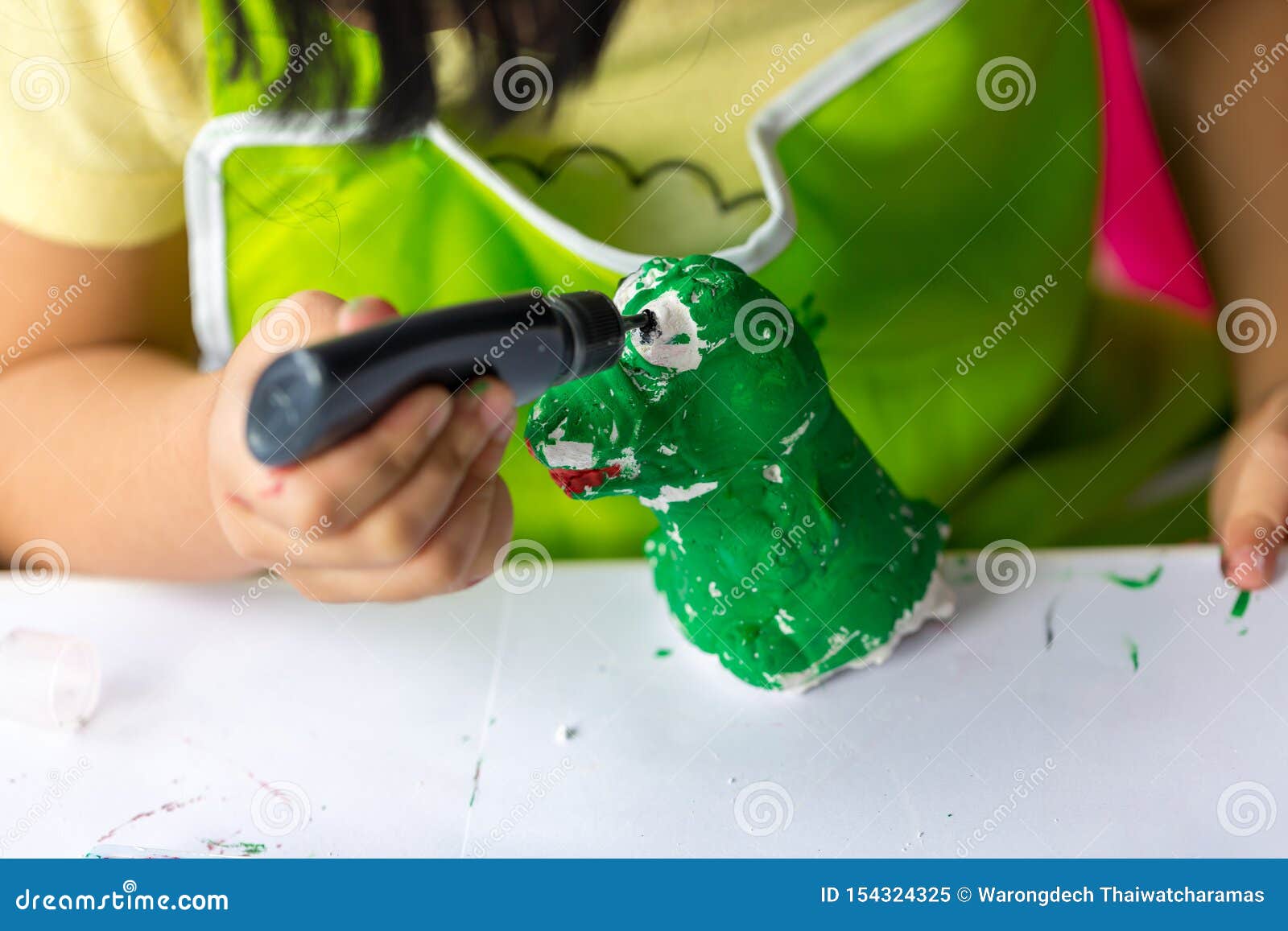 Close Up of Hands Painted on Plaster Doll Stock Image - Image of table ...