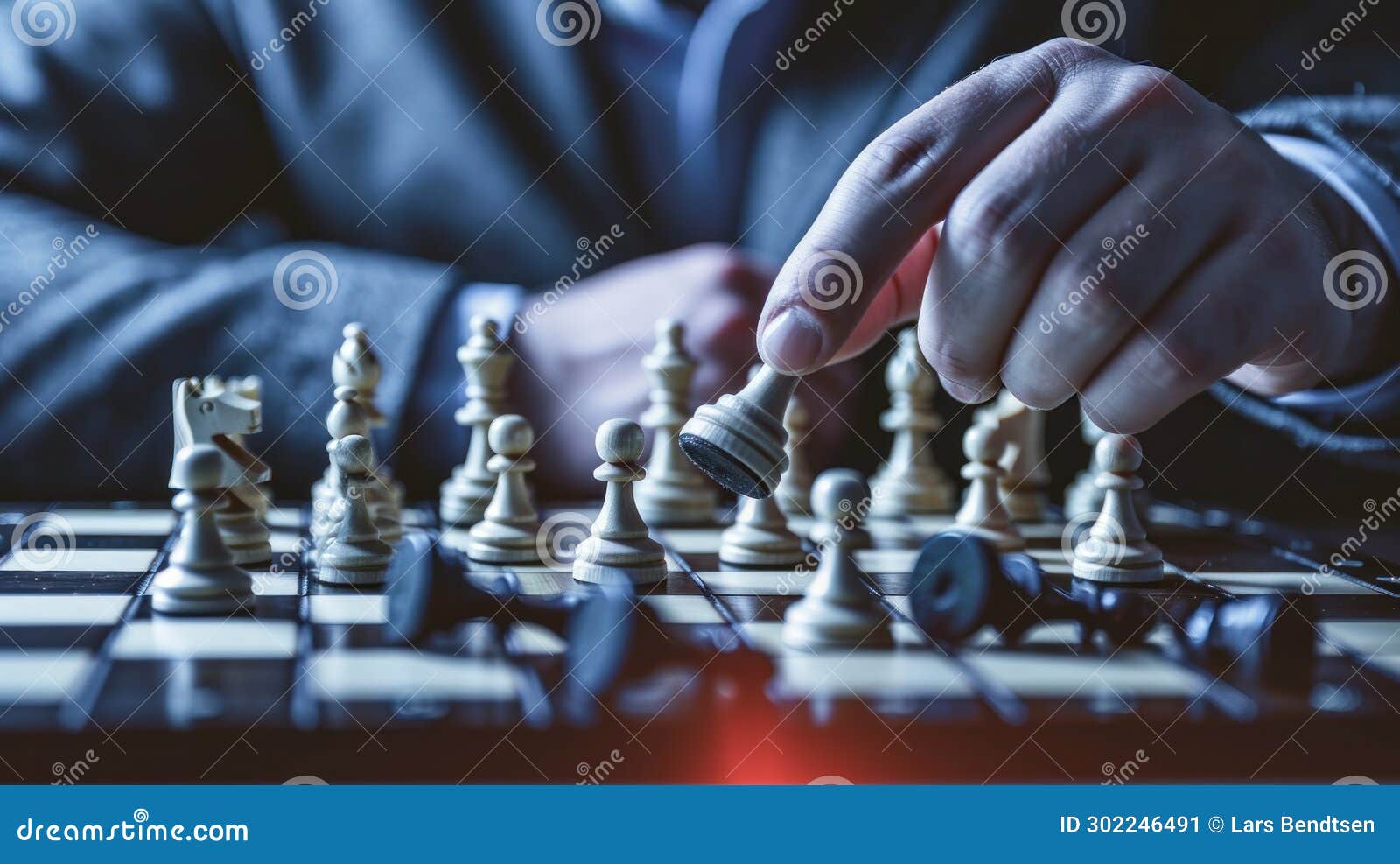 Close-up of Hands Playing Chess. - AI Generated Stock Illustration ...