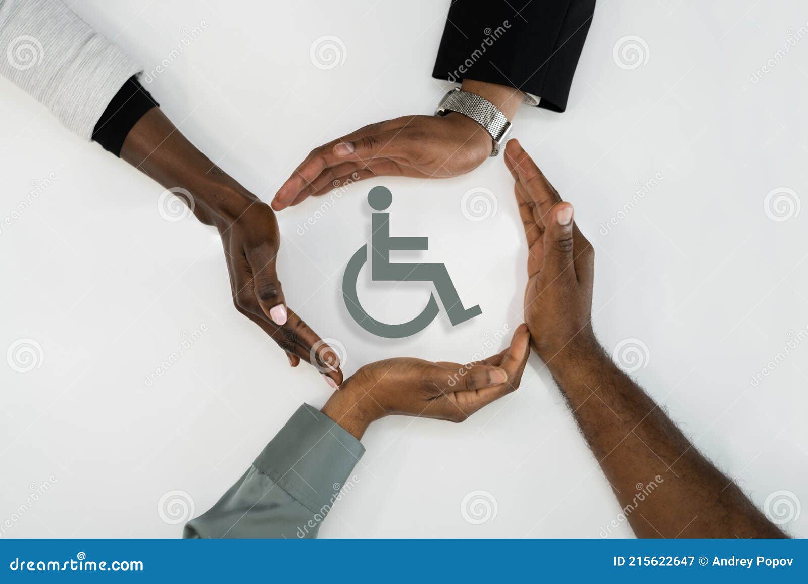 Hands Protecting Disabled Handicap Icon Stock Image - Image of close ...