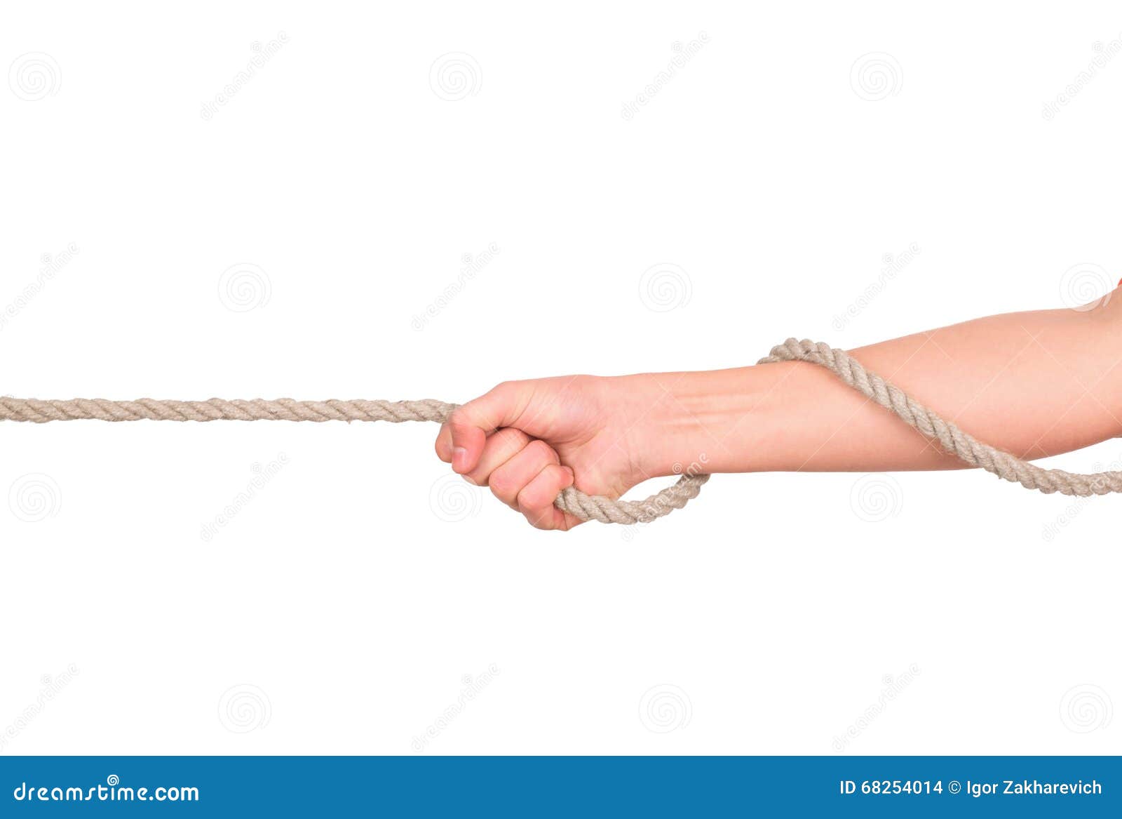 Close Up of Hands Pulling a Rope Stock Photo - Image of effort, holding ...