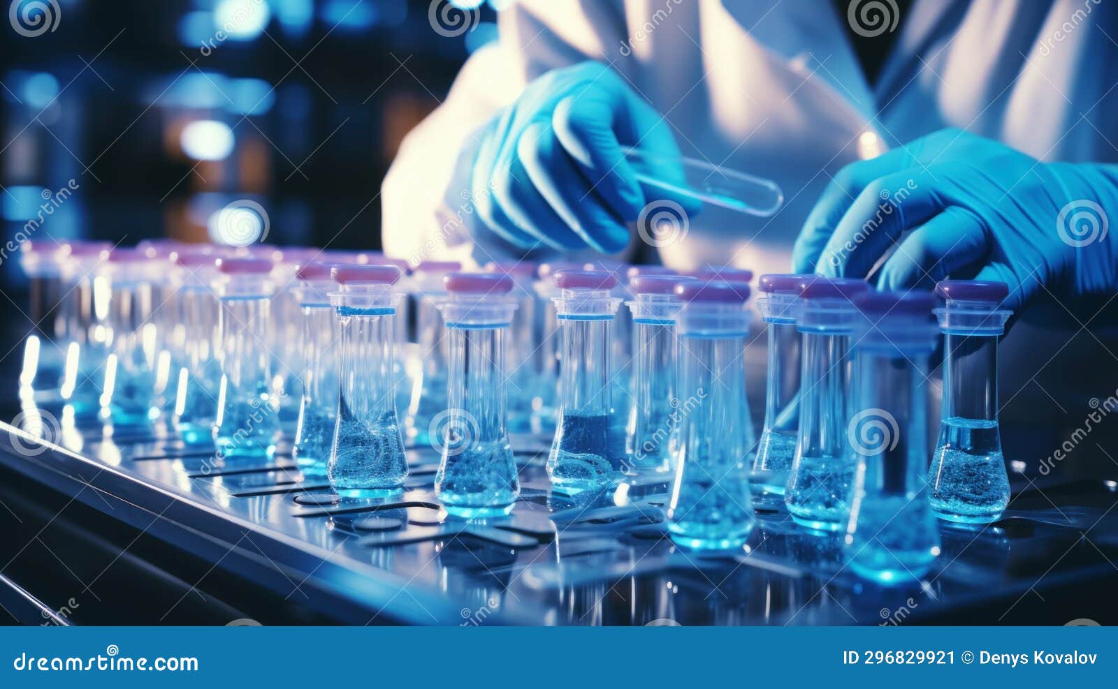 A Close-up of the Hands of a Scientist Working with Test Tubes in a ...