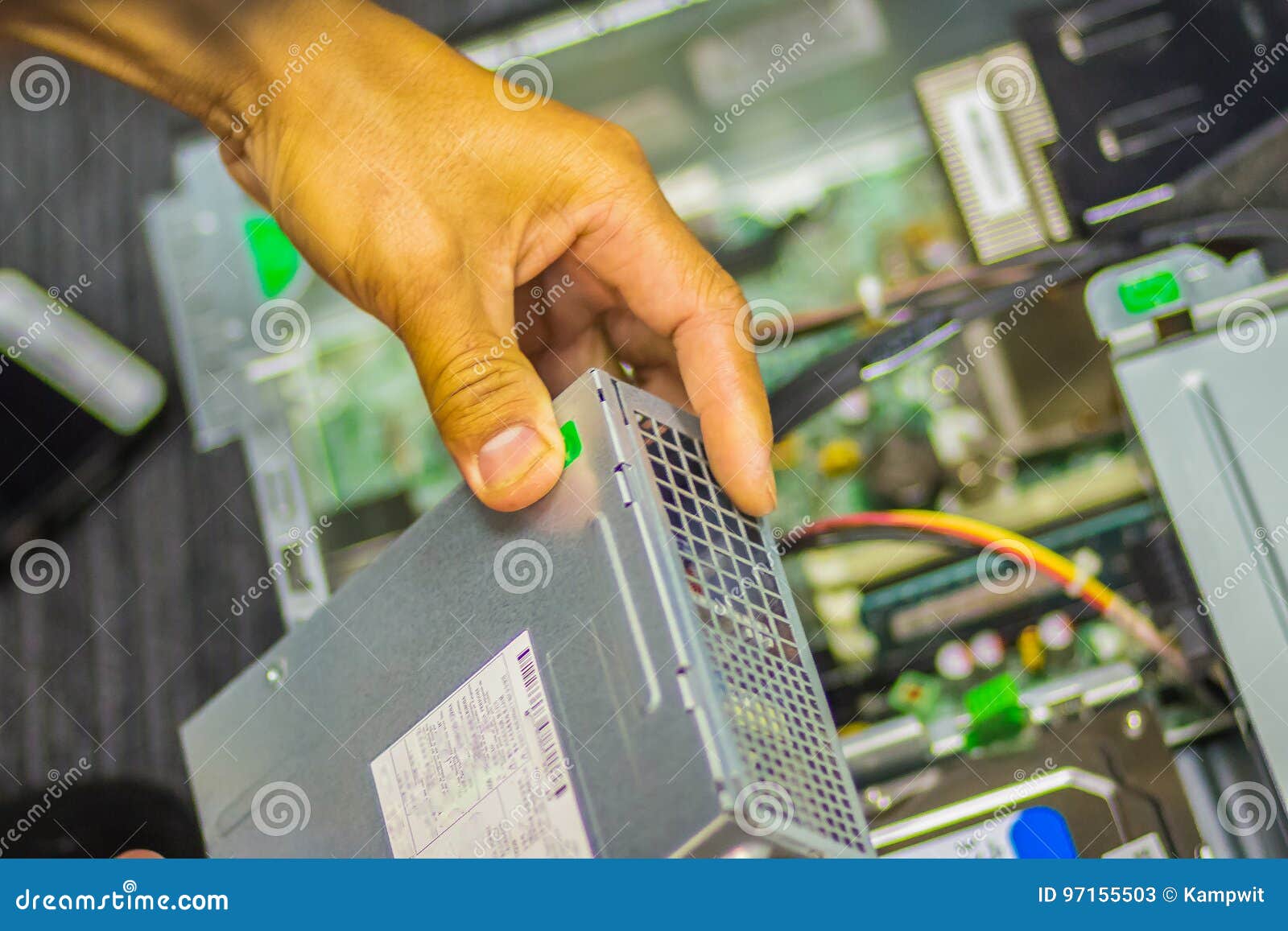 CPU In Hands Of A Technician. The Processor Is Being Examined For ...