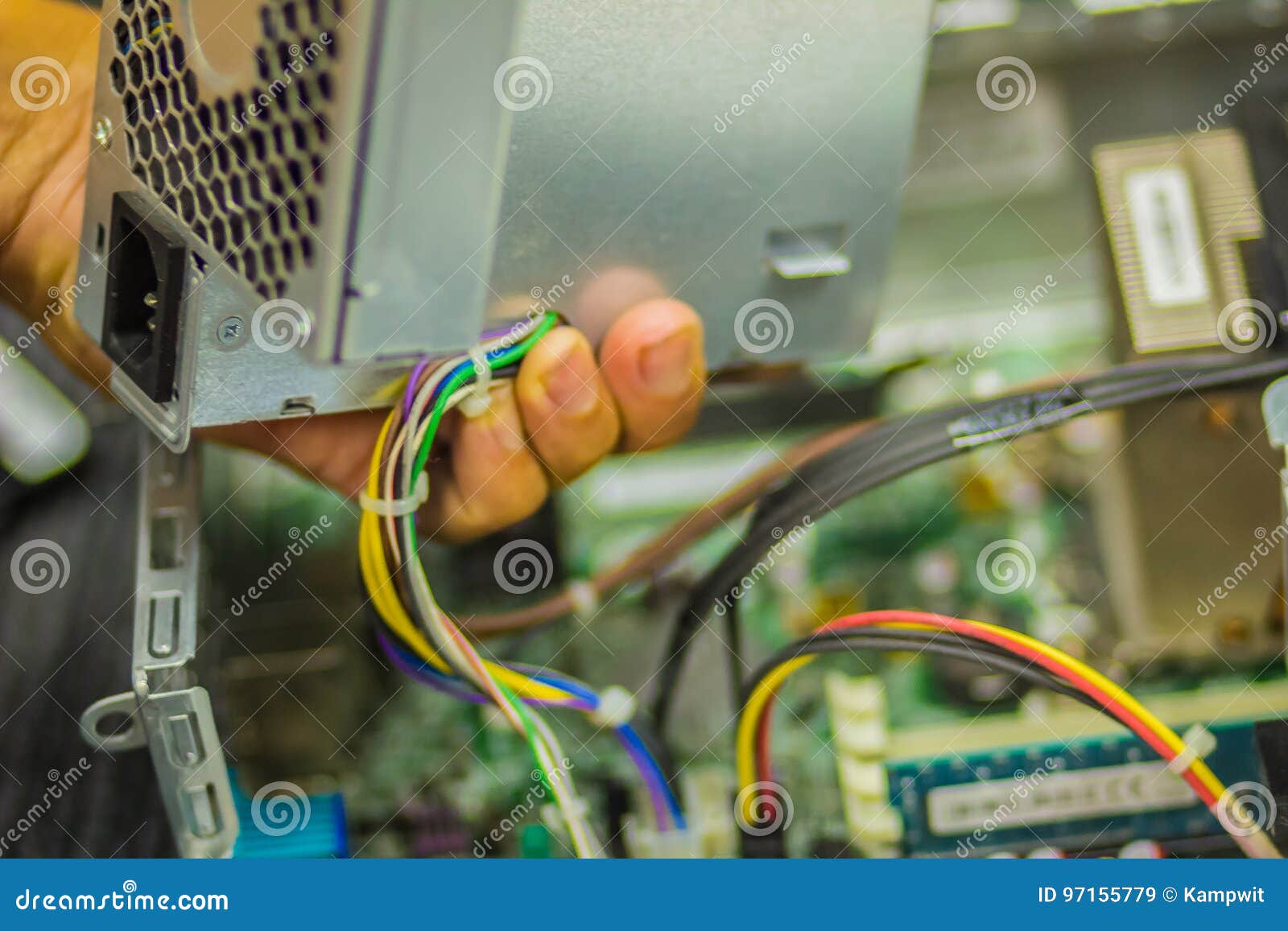 CPU In Hands Of A Technician. The Processor Is Being Examined For ...