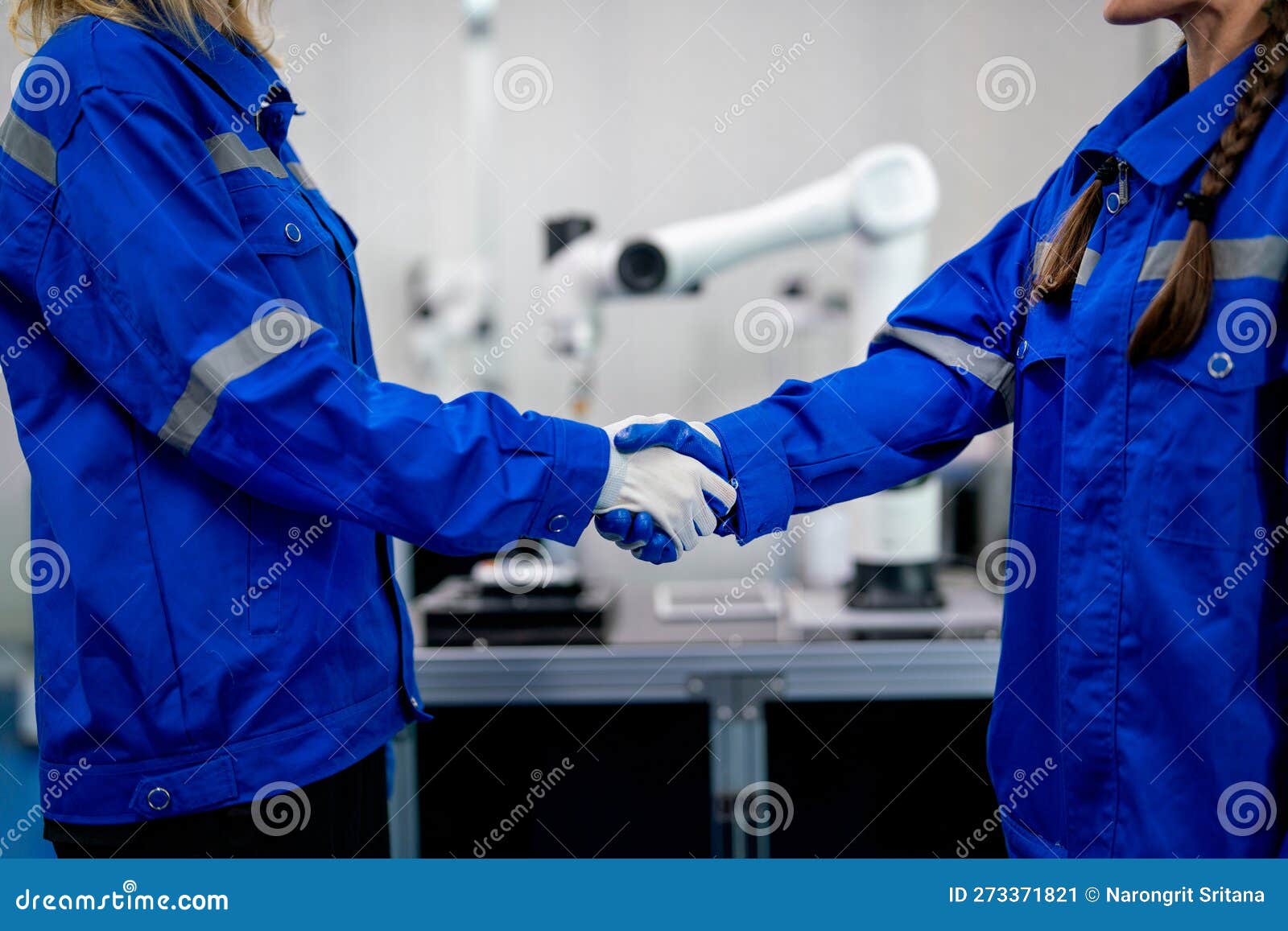 Close Up Hands of Two Professional Engineer or Technician Workers Shake ...