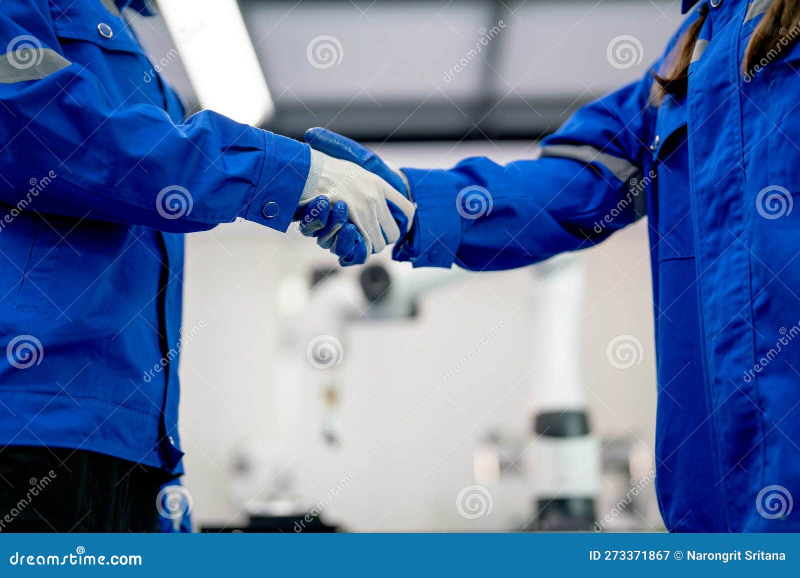 Close Up Hands of Two Professional Engineer or Technician Workers Shake ...