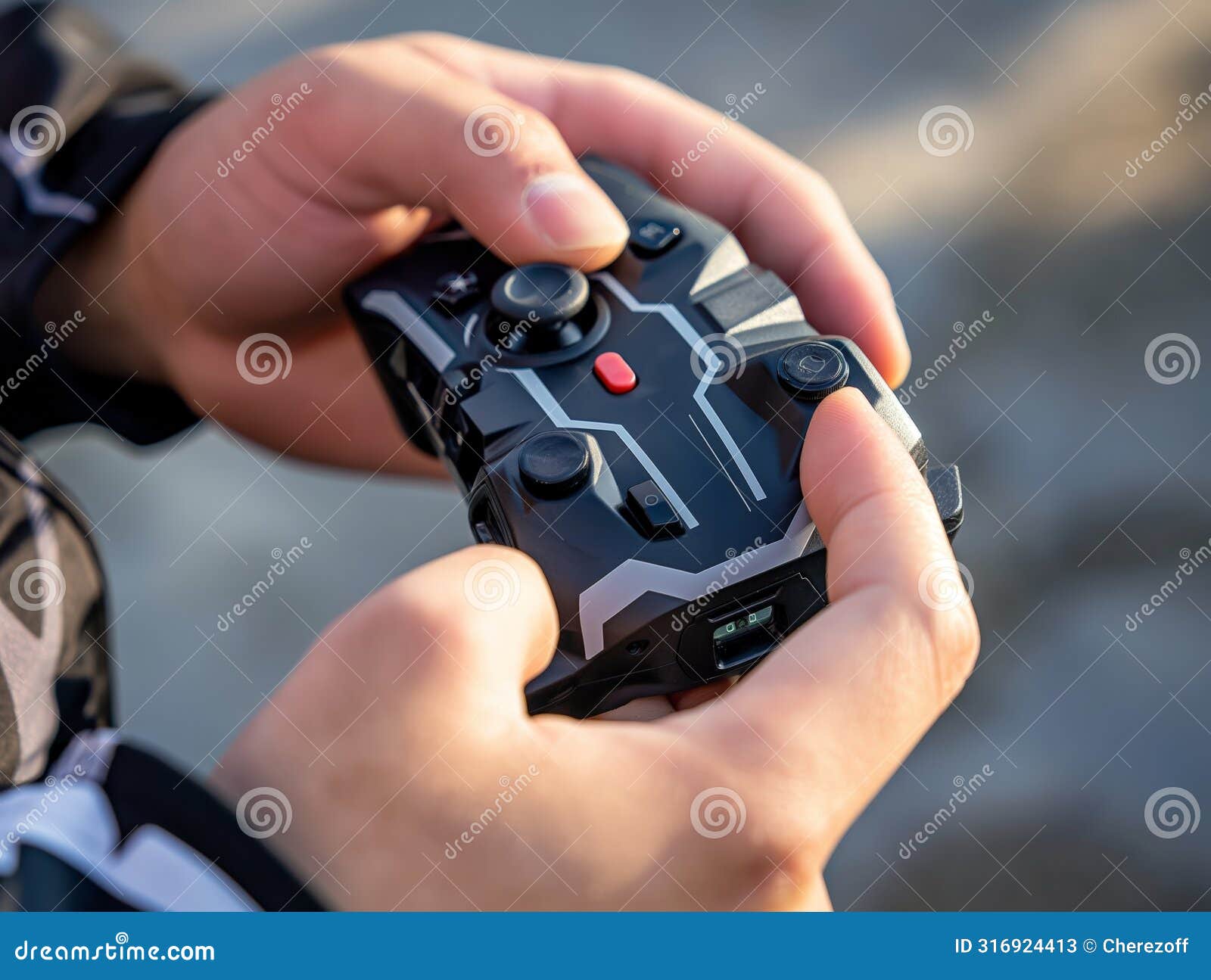 Close-up of Hands Using a Game Controller Stock Image - Image of ...
