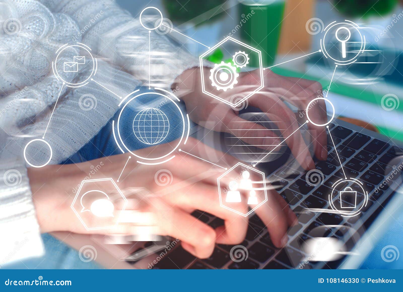 Future, Innovation and Communication Concept Stock Photo - Image of ...