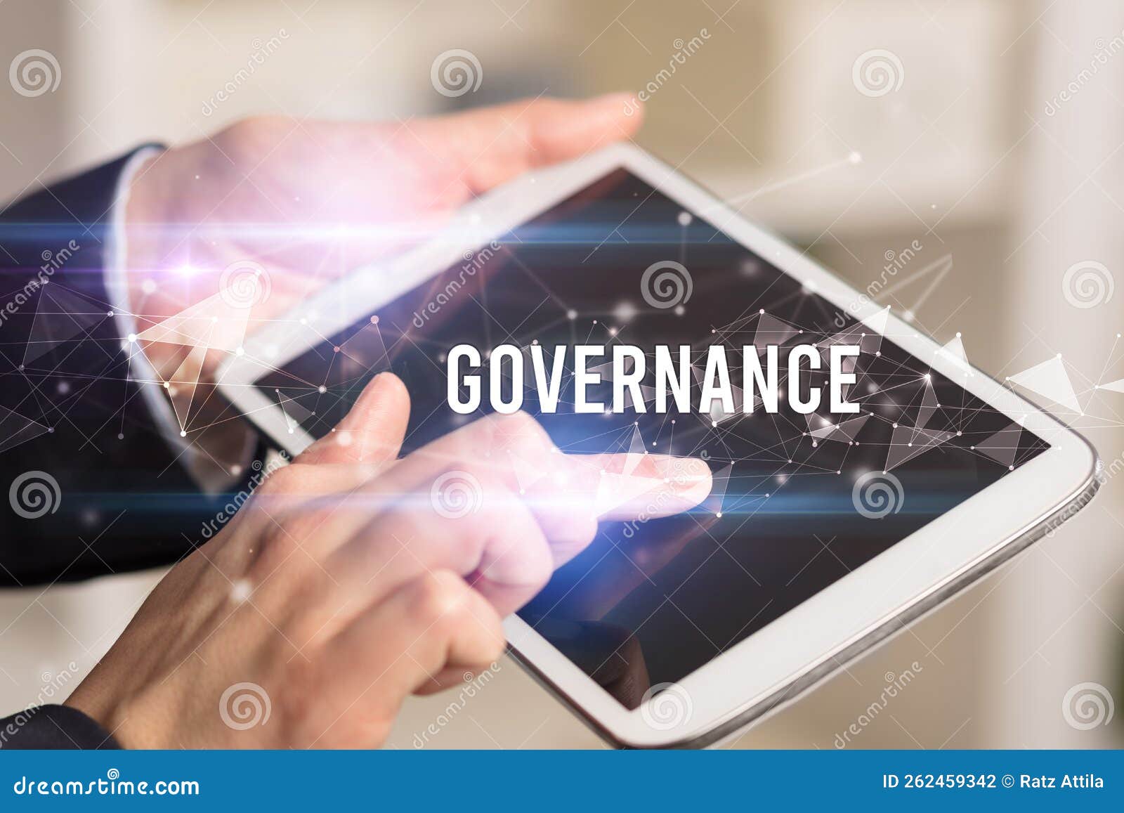 Close Up Hands Using Tablet Stock Photo - Image of media ...