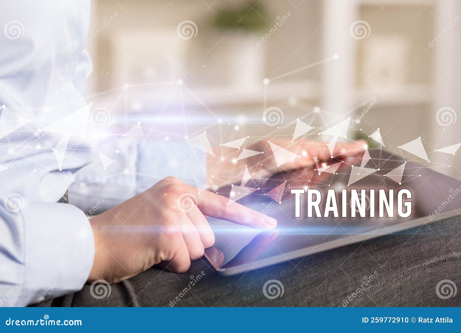 Close Up Hands Using Tablet Stock Photo - Image of human, device: 259772910