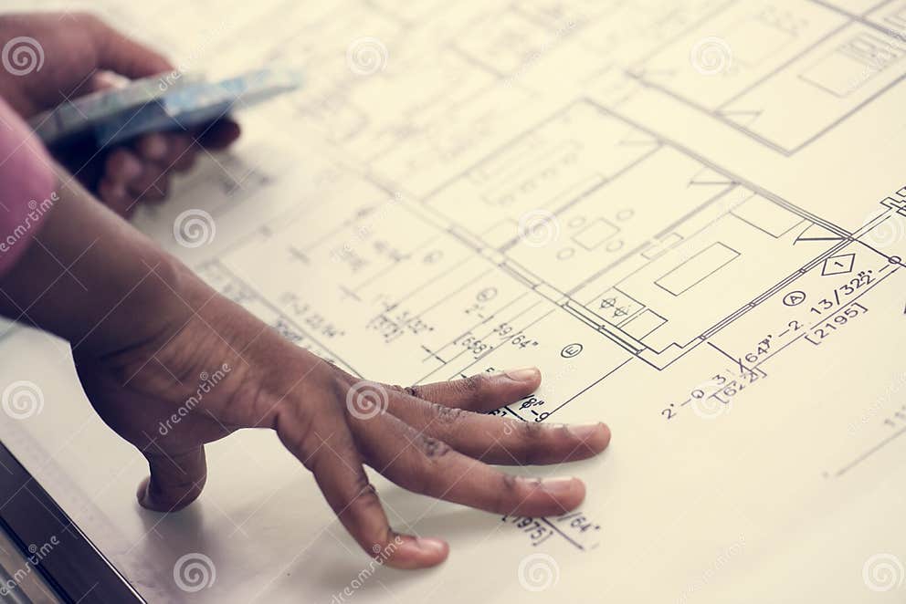 Close Up of Hands Working on Paperwork Stock Photo - Image of drawing ...