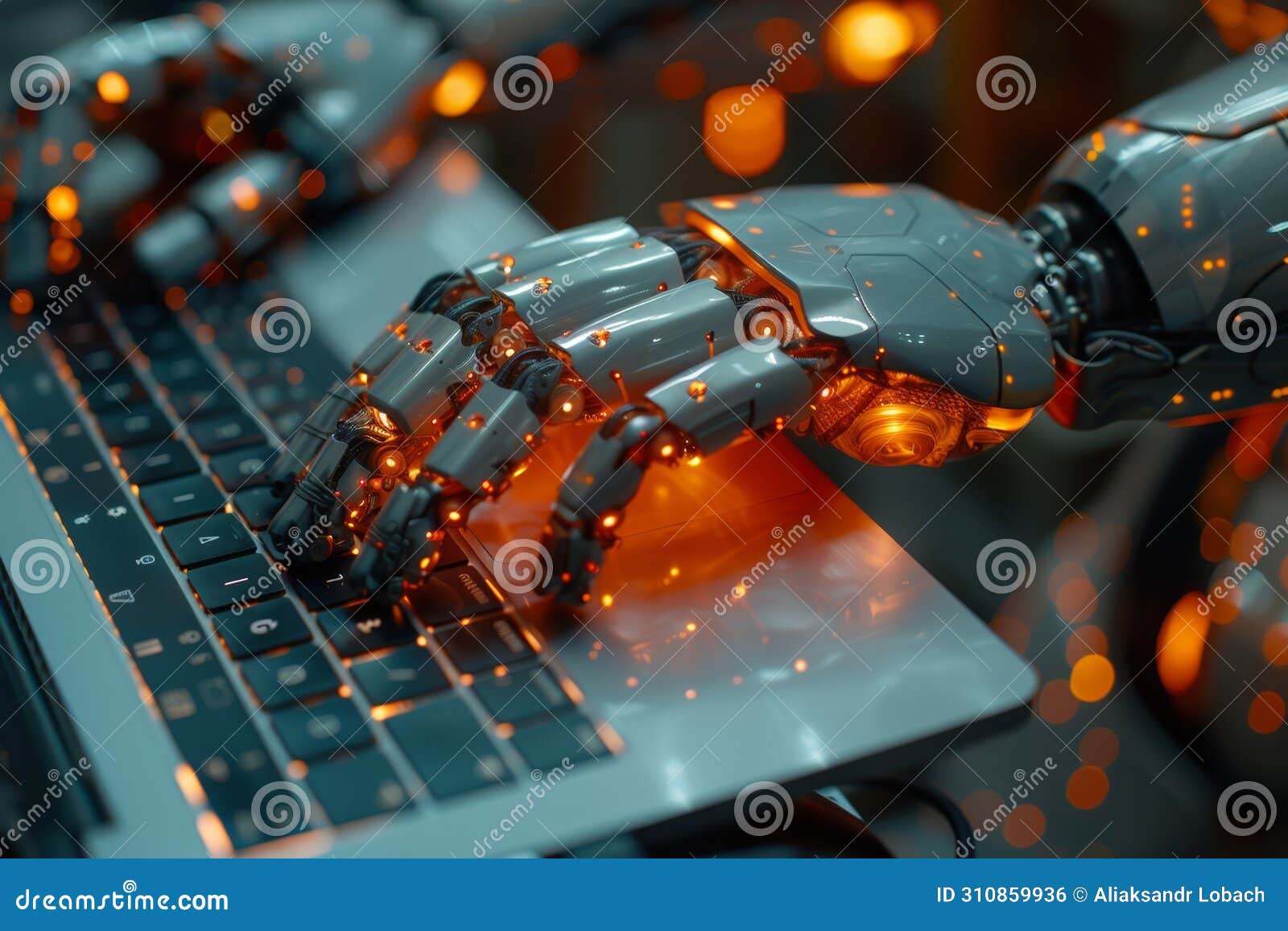 Close-up of Hands Working Typing on a Computer Keyboard Stock Photo ...