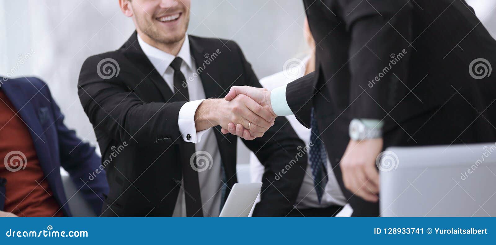Close Up.handshake Manager and Client in the Office Stock Image - Image ...