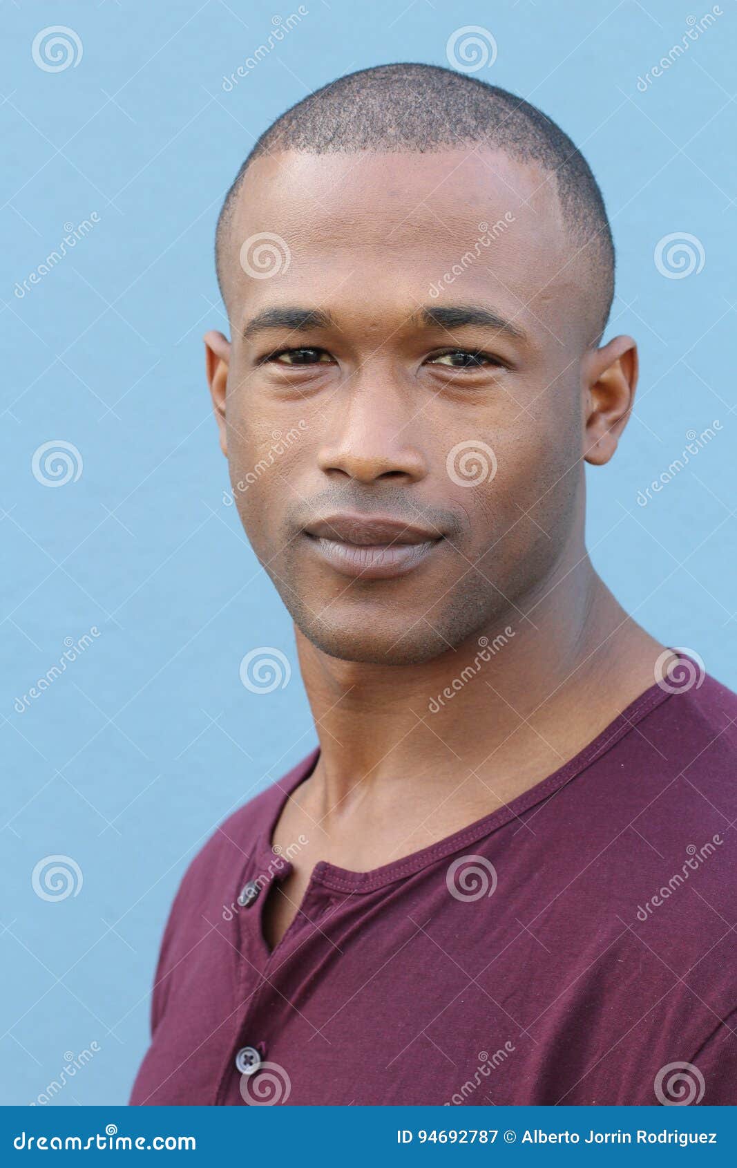 Close-up of Handsome Young, Dark-skinned Man Stock Image - Image of ...