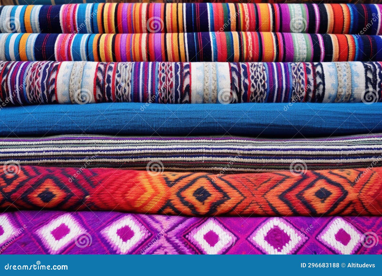 Close-up of Handwoven Indigenous Textiles Stock Photo - Image of craft ...