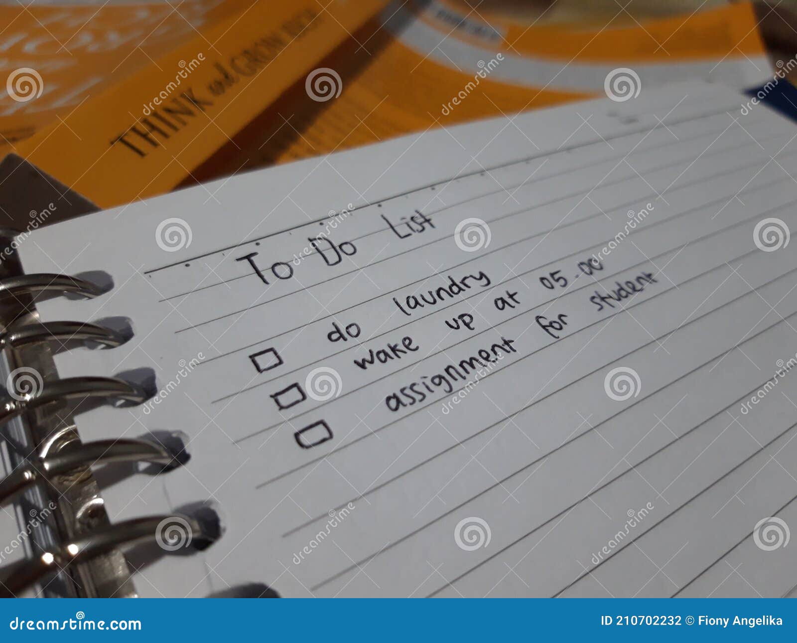 Close Up Handwriting of To Do List in Notebook Stock Photo - Image of ...