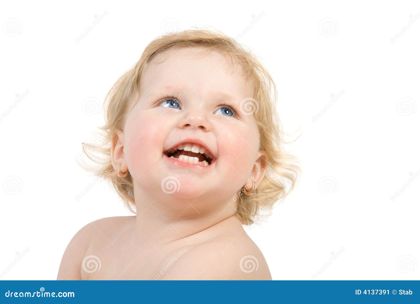 Close-up happy baby stock image. Image of child, blue - 4137391