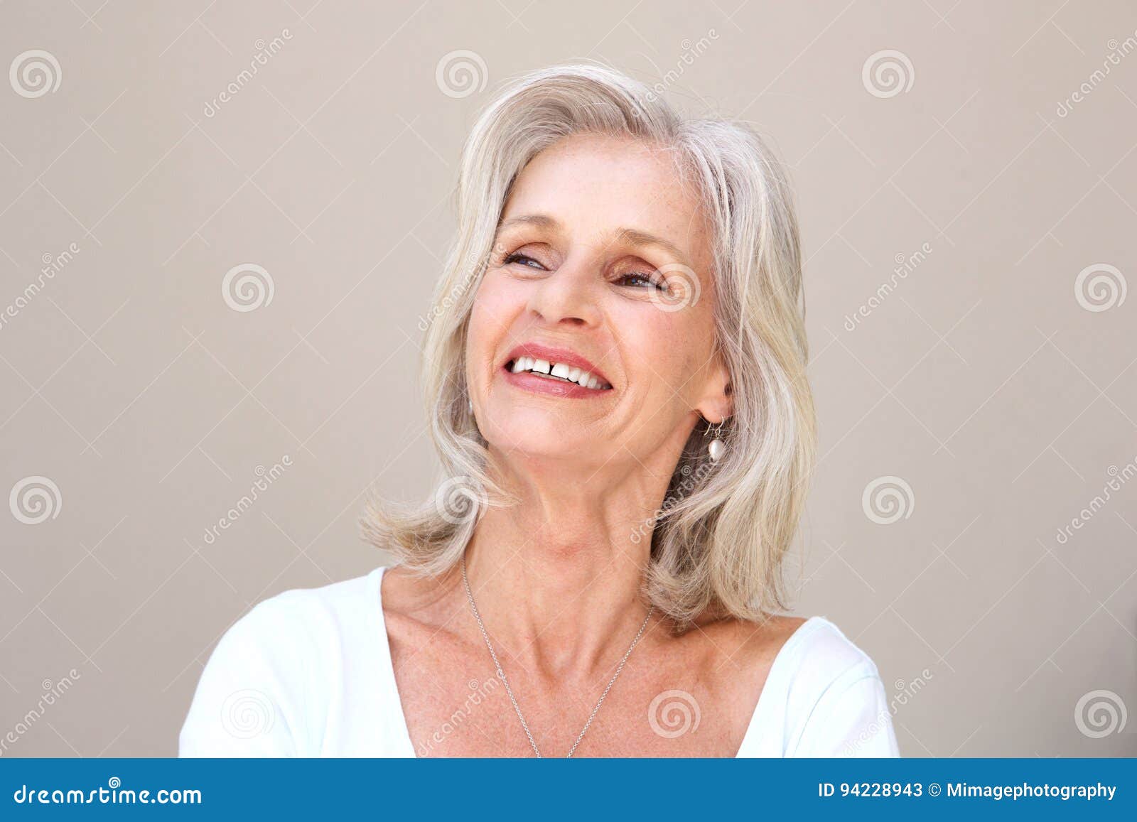 Close Up Happy Senior Woman Smiling Stock Image - Image of gray ... Close Up Happy Senior Woman Smiling Stock Image - Image of gray ...