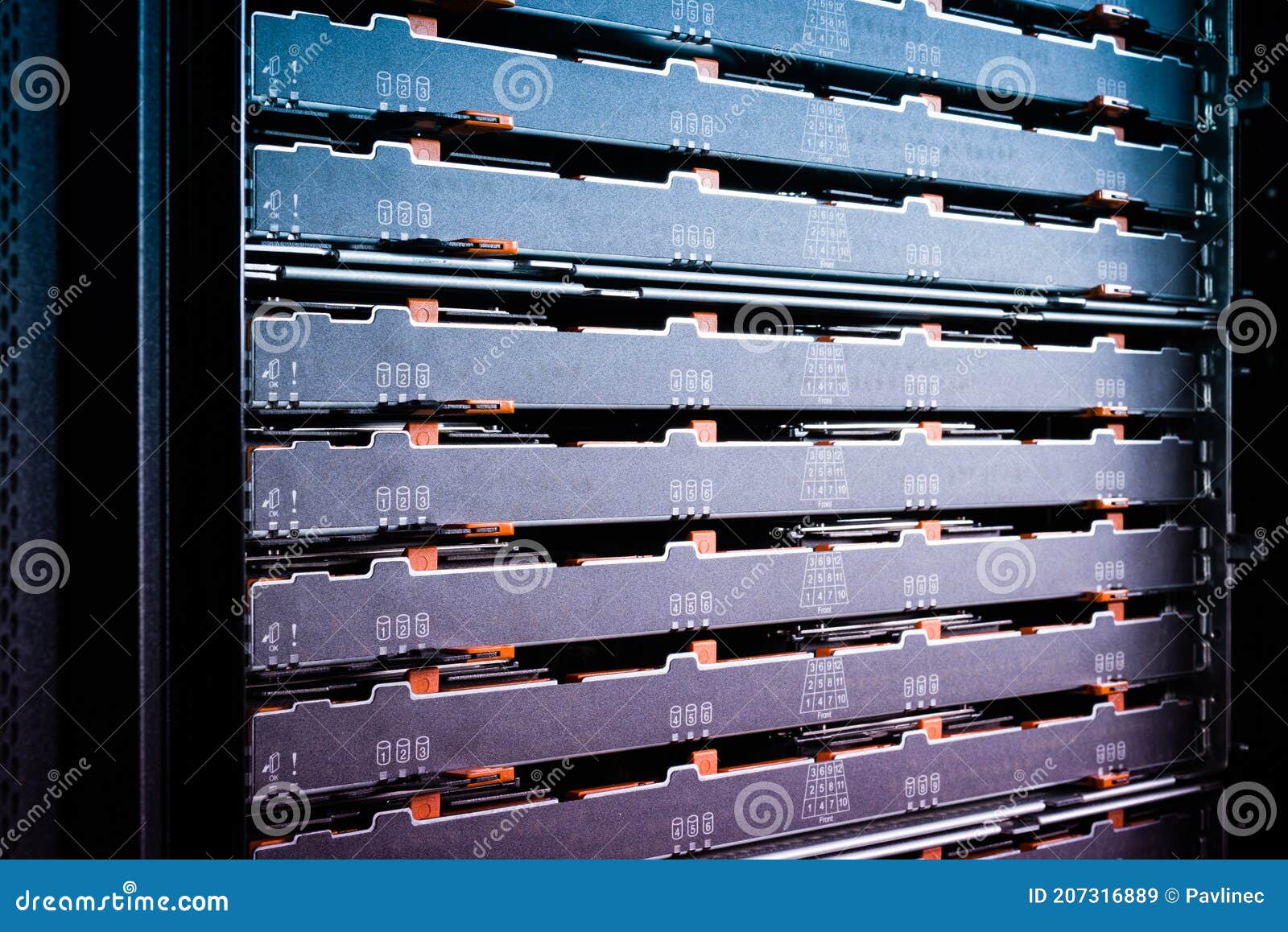 Close-up of Hard Disk Clusters Used for Large Database Stock Image ...