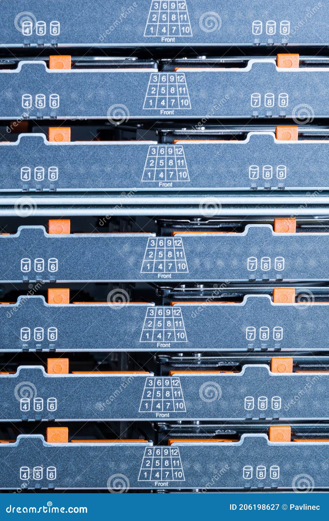 Close-up of Hard Disk Clusters Used for Large Database Stock Image ...