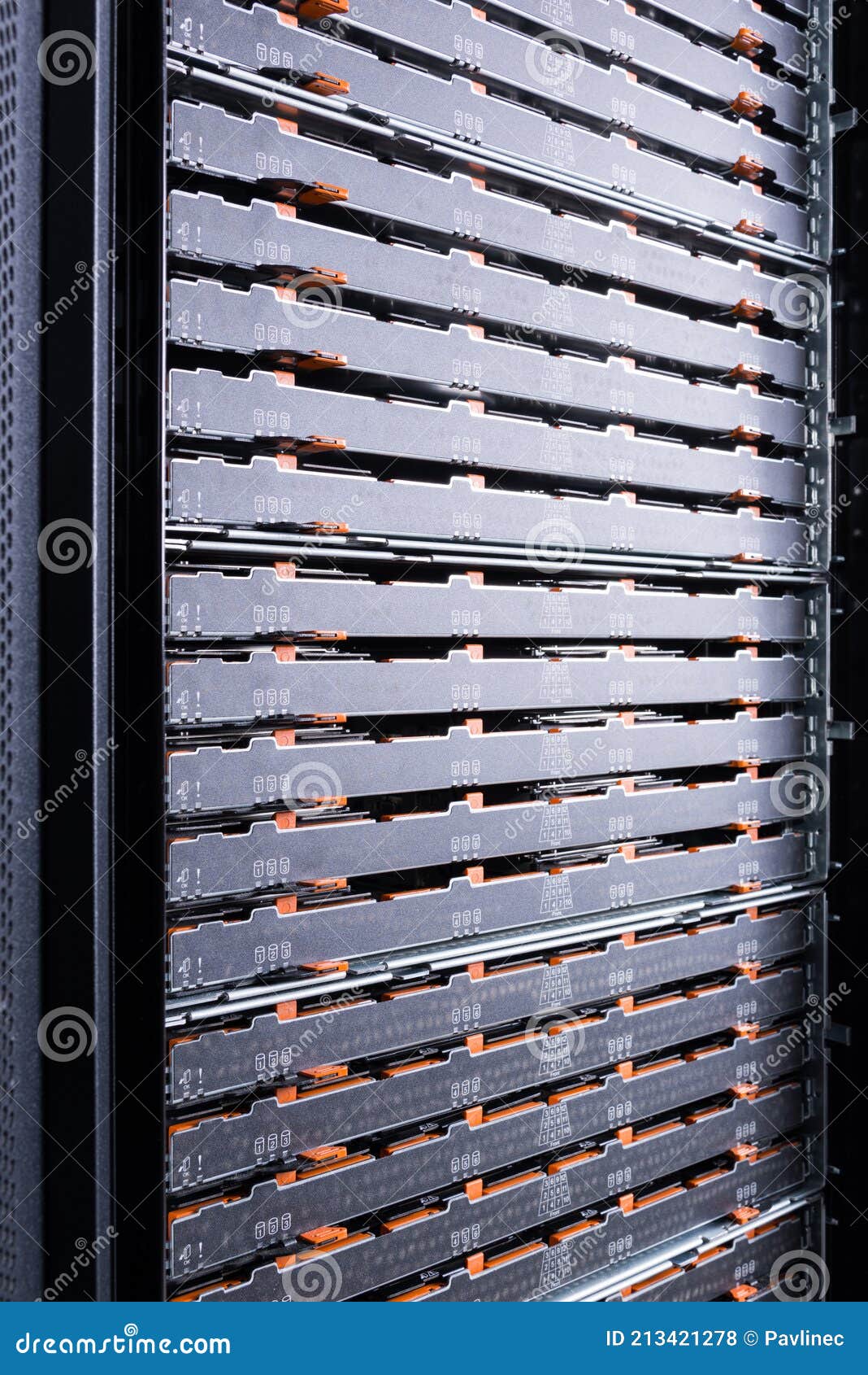 Close-up of Hard Disk Clusters Used for Large Database Stock Photo ...