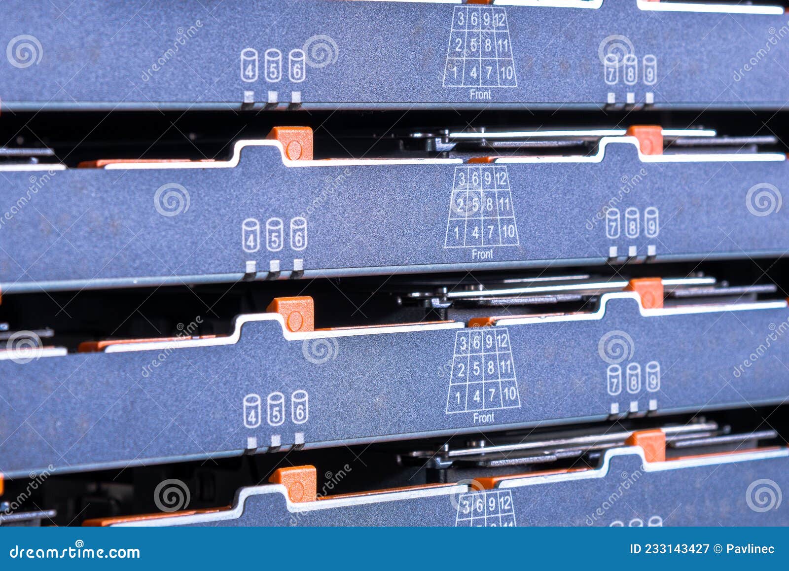 Close-up of Hard Disk Clusters Used for Large Database Stock Image ...