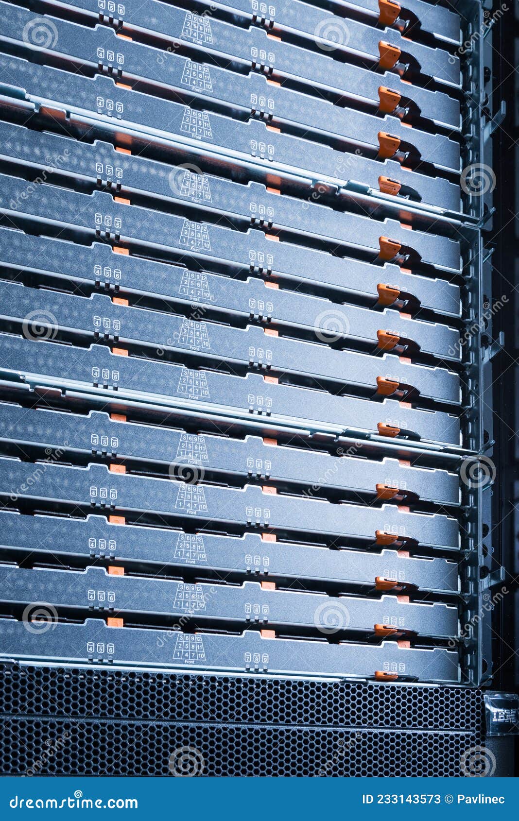 Close-up of Hard Disk Clusters Used for Large Database Stock Image ...