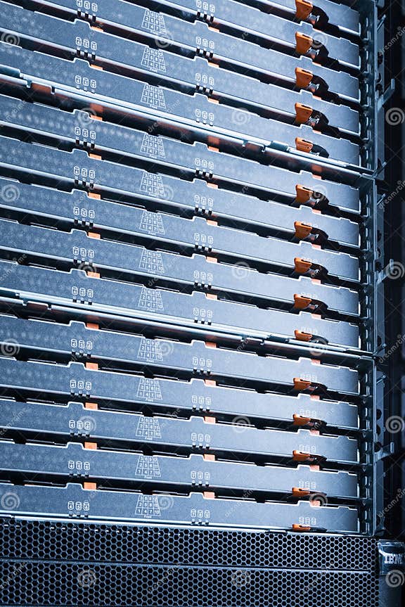 Close-up of Hard Disk Clusters Used for Large Database Stock Image ...