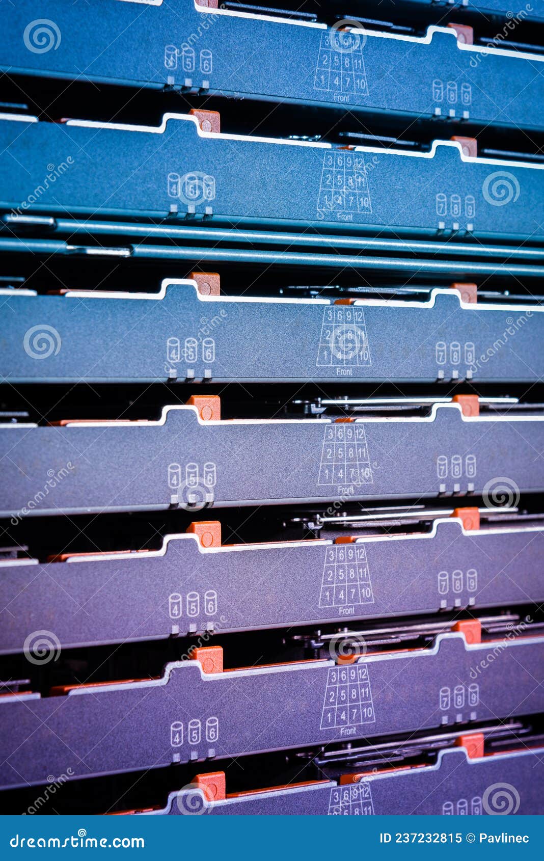 Close-up of Hard Disk Clusters Used for Large Database Stock Image ...
