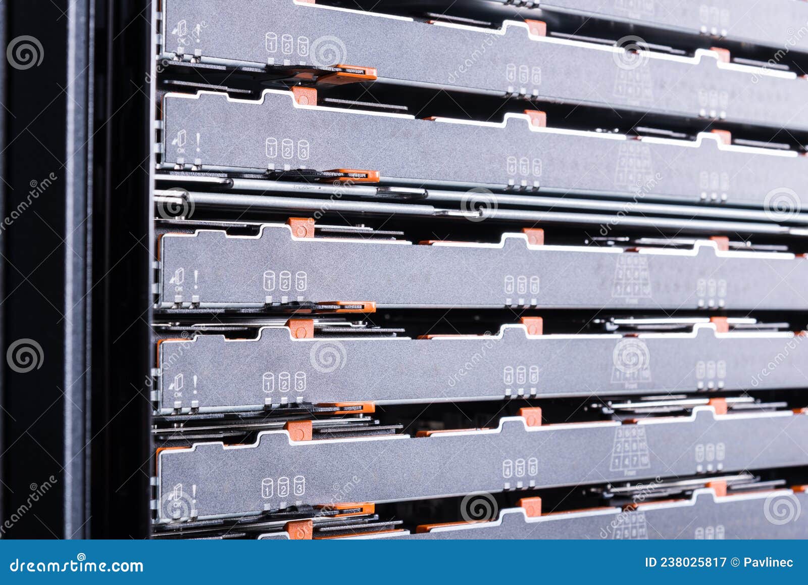 Close-up of Hard Disk Clusters Used for Large Database Stock Image ...