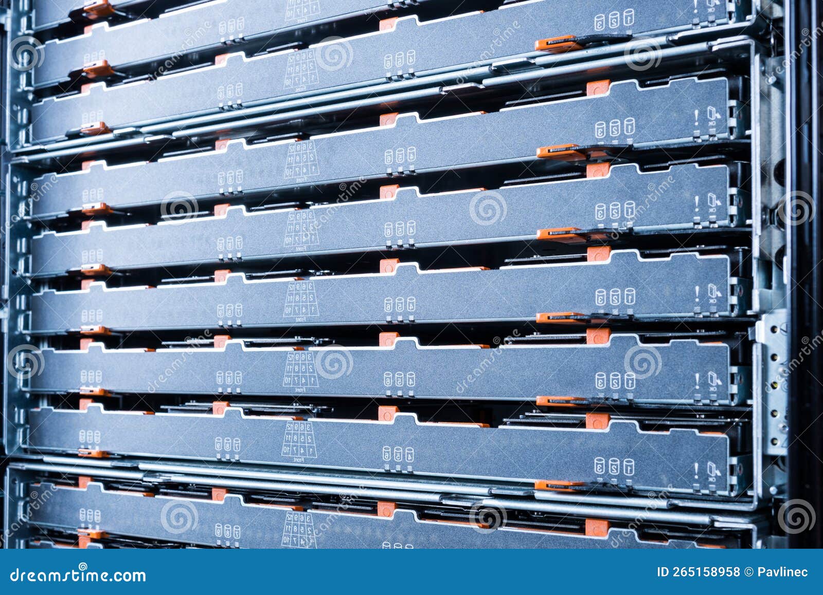 Close-up of Hard Disk Clusters Used for Large Database Stock Photo ...