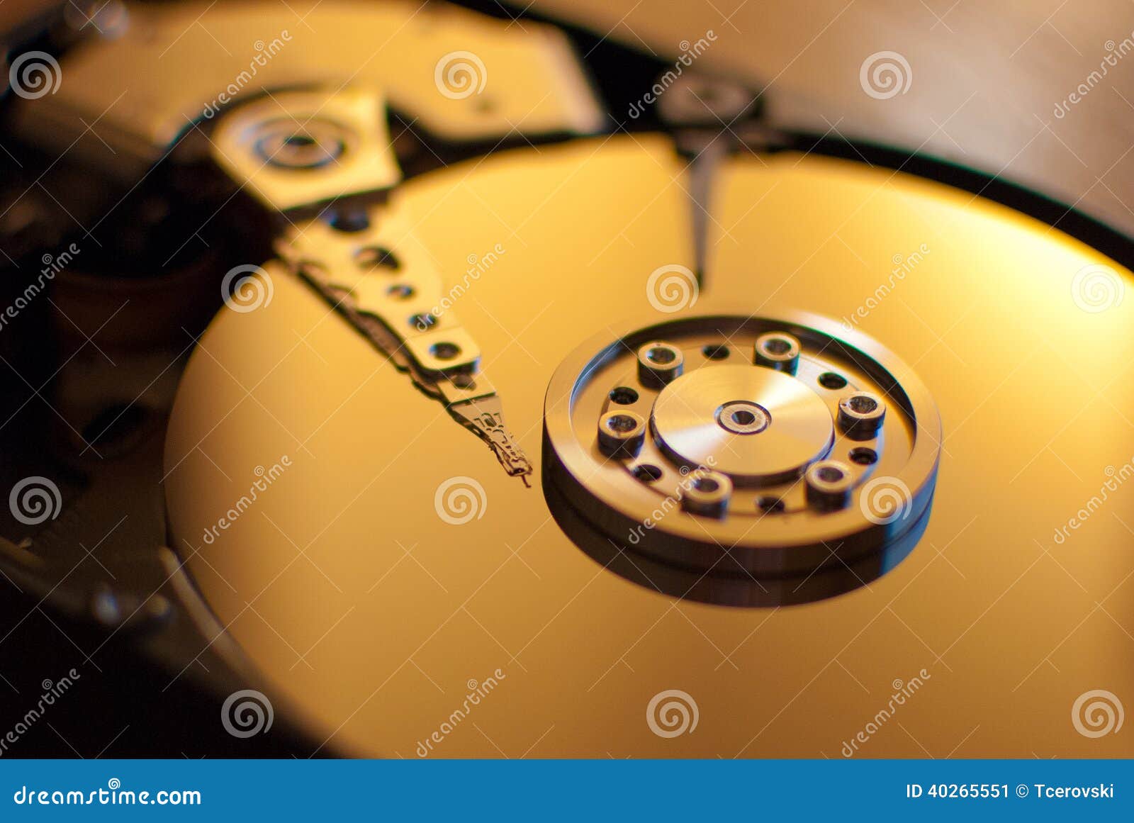 Close Up of Hard Disk Data Storage Cross Section Stock Image - Image of ...