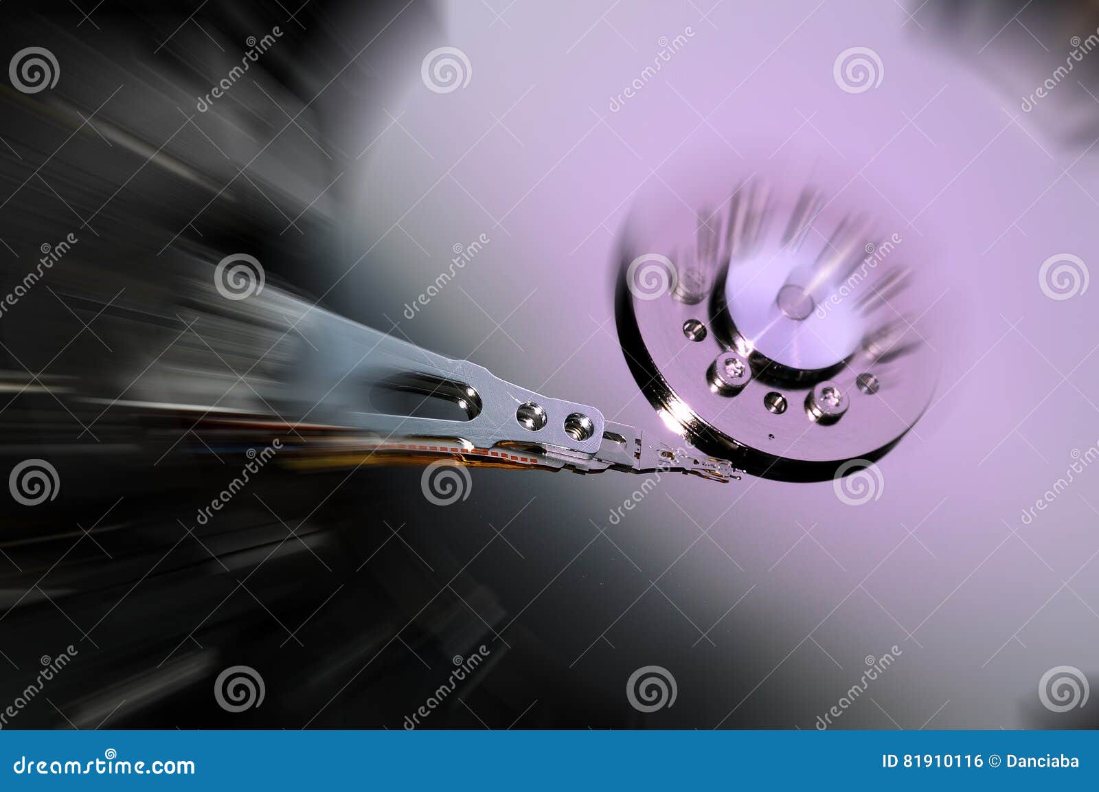 Close Up of Hard Disk with Effects Stock Photo - Image of disc, file ...