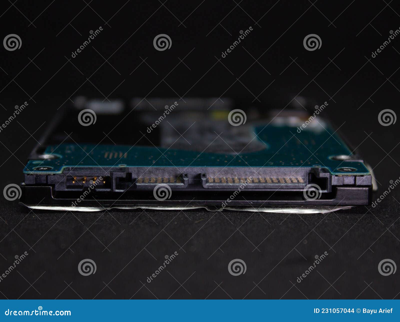 Close Up of Hard Disk Front and Circuit Board Stock Photo - Image of ...