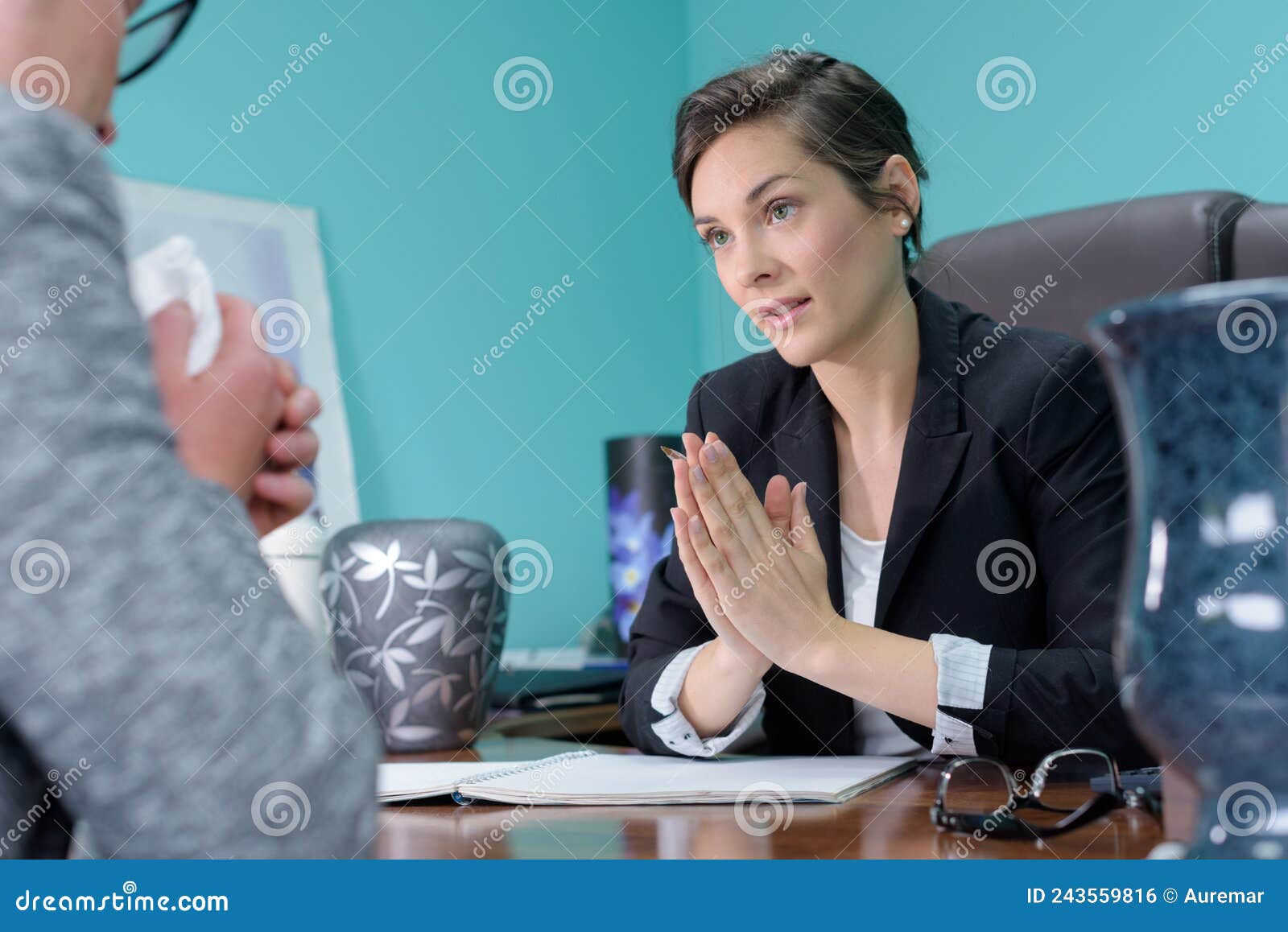 Close Up Hard Working Business Woman Stock Photo - Image of ...