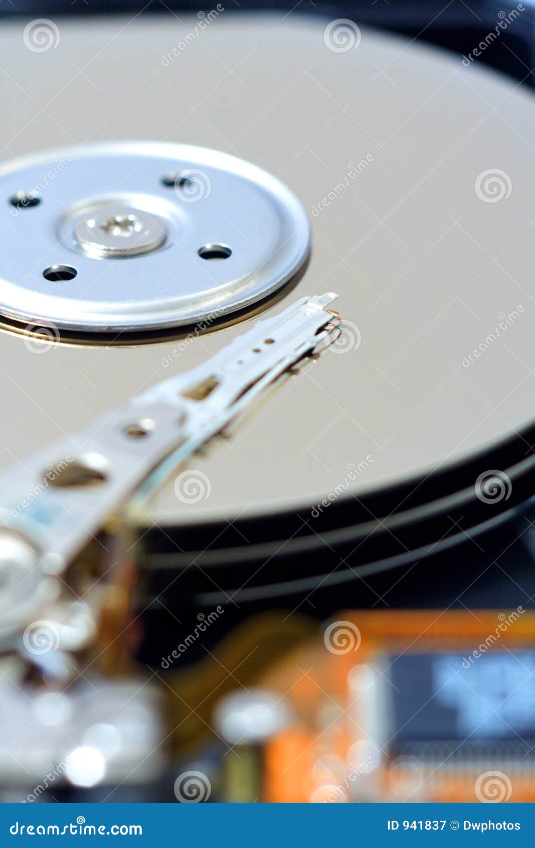 Close-Up of Harddrive/Harddisc Stock Image - Image of discs, heads: 941837
