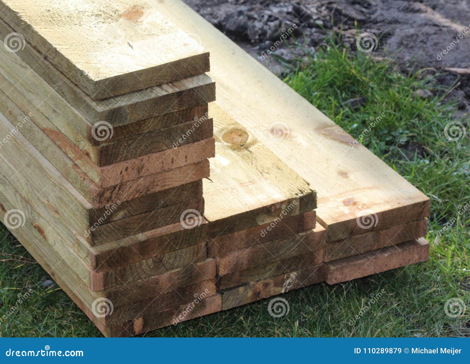 Stack of hardwood planks stock image. Image of pine - 110289879