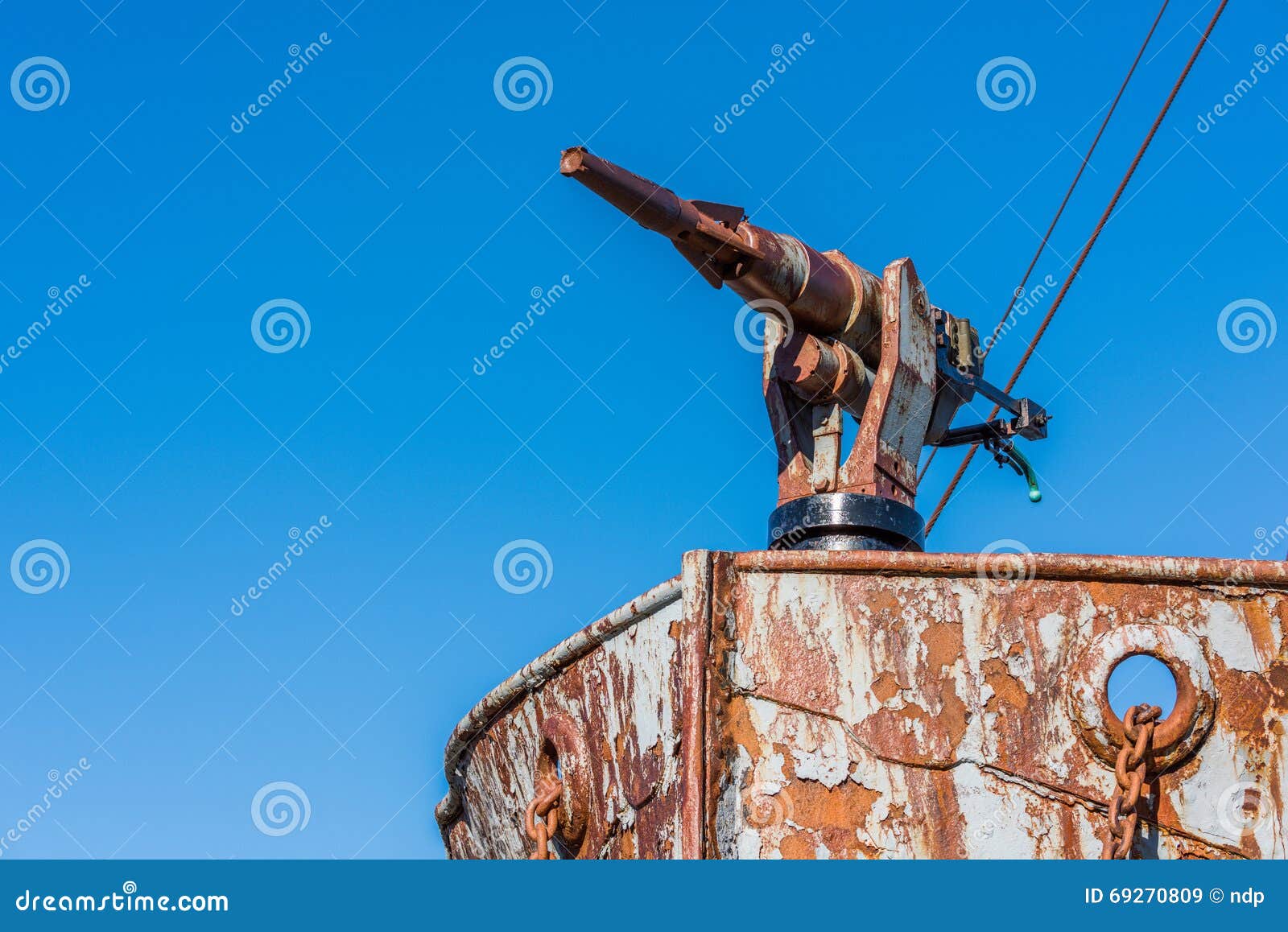 Close-up of Harpoon Gun on Rusty Bow Stock Image - Image of south, bows ...
