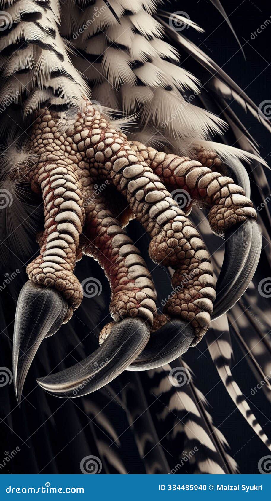 Close-Up of a Harpy Eagleâ€™s Talons Stock Illustration - Illustration of macro, striking: 334485940