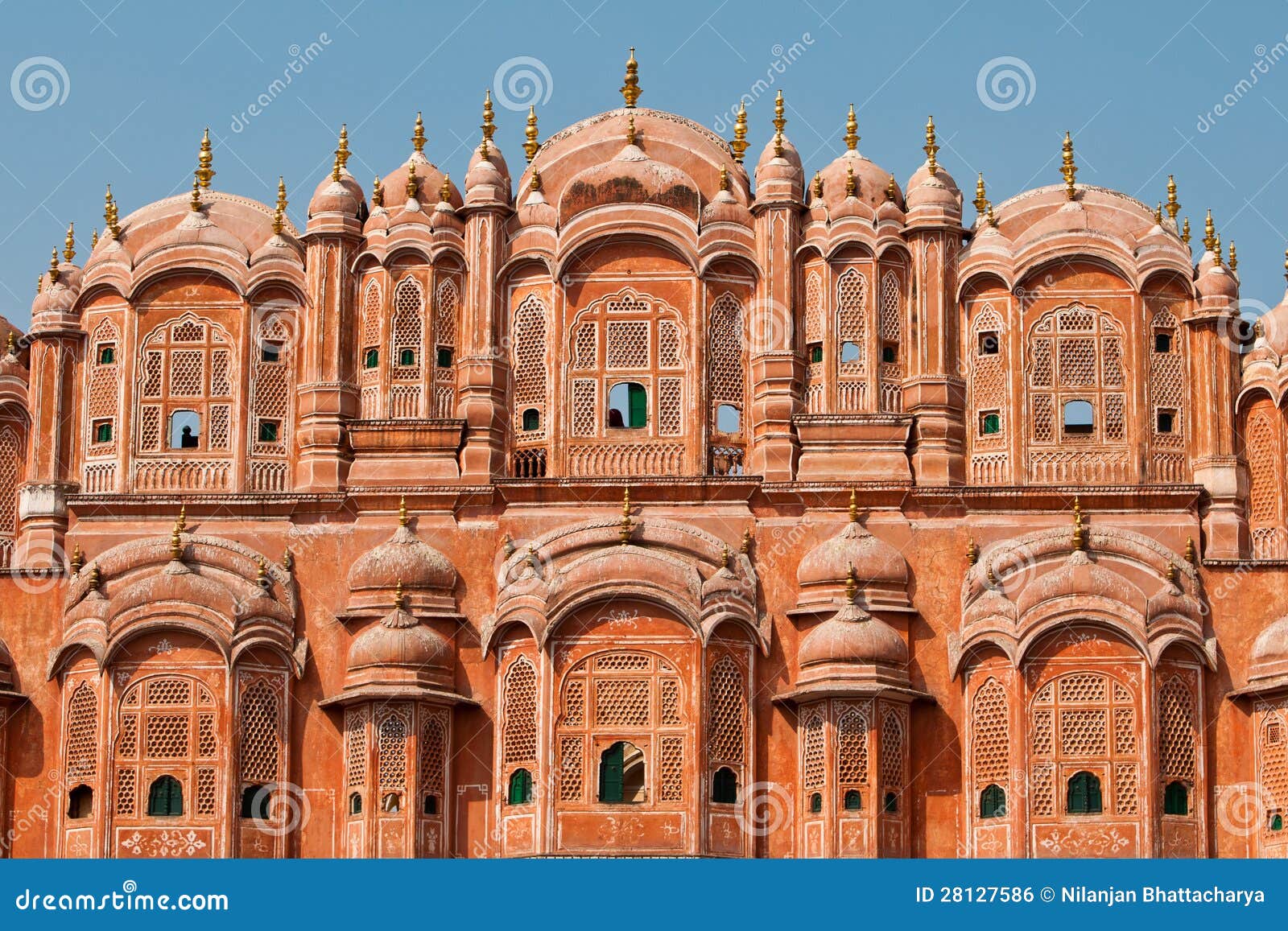 Close Up of Hawa Mahal Architecture Stock Photo - Image of asia ...