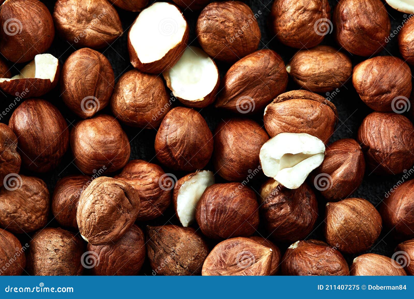 Close Up of Hazelnut Kernels - Food Frame Background, Macro Detailed ...