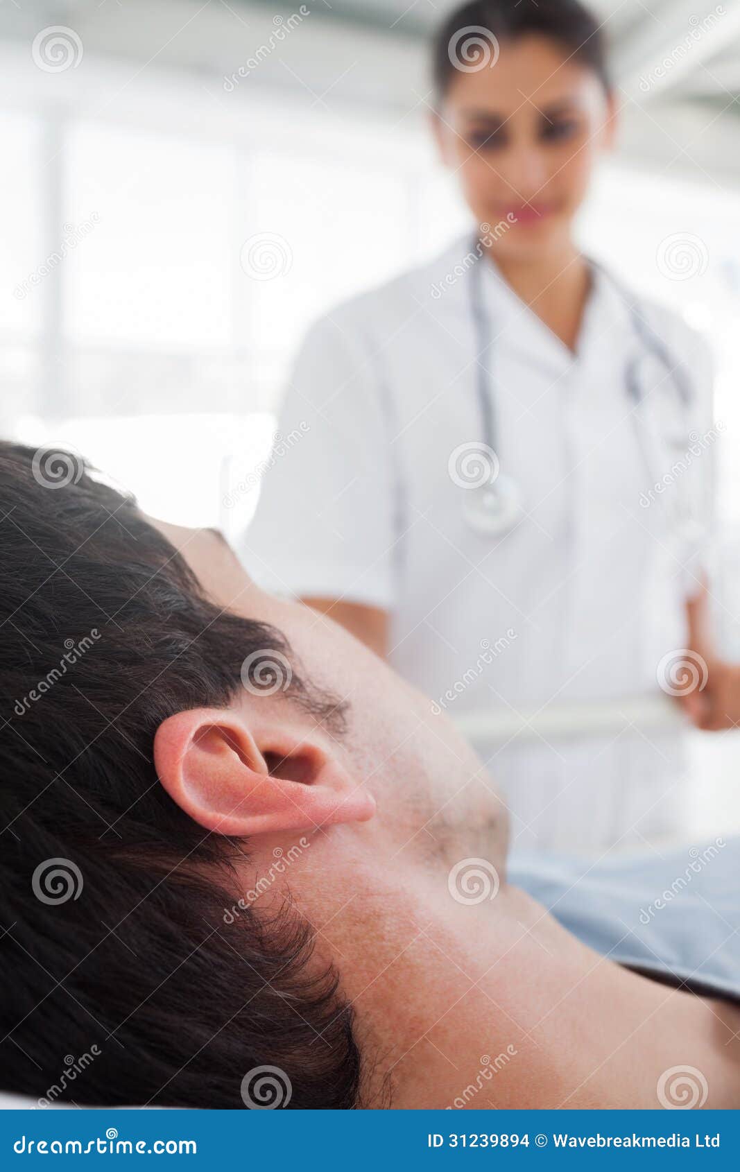 Close Up on the Head of a Patient Stock Photo - Image of smiling ...